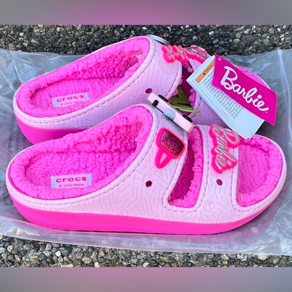 CROCS | Shoes | Crocs Barbie Cozzzy Sandal Electric Pink Womens Sizes ...